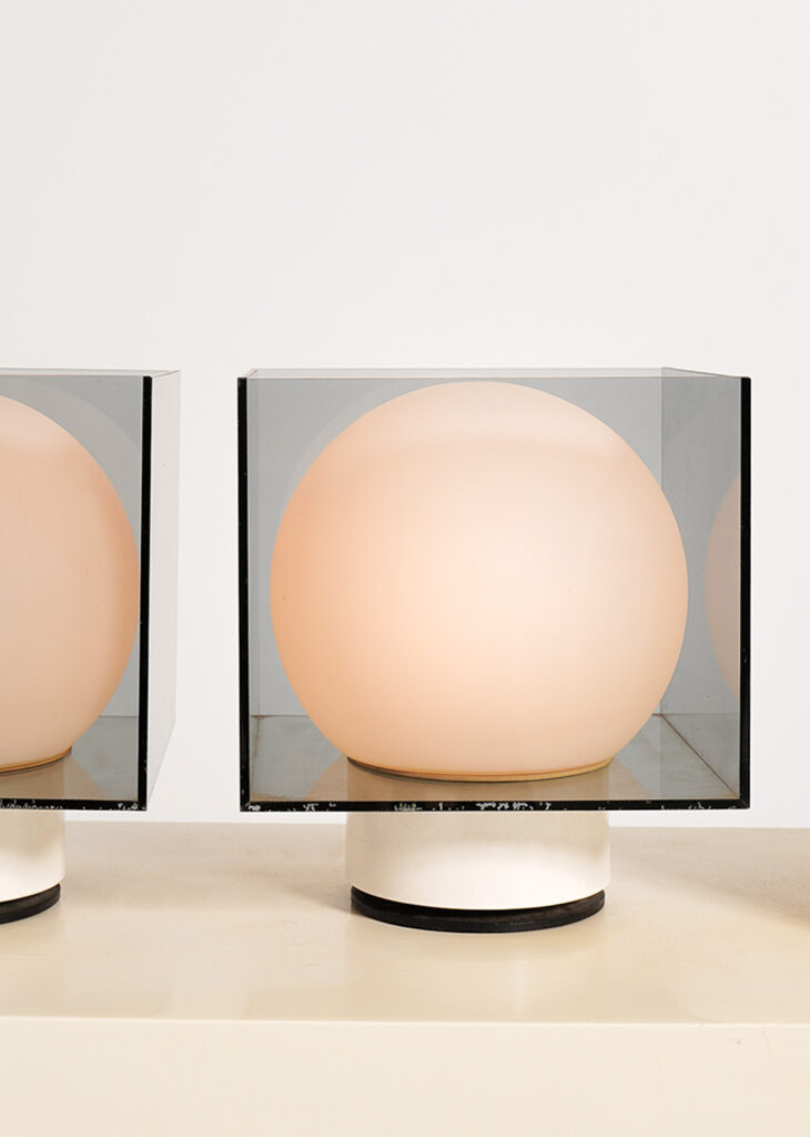 Perspex Sphere Lamps, Pair — SODA